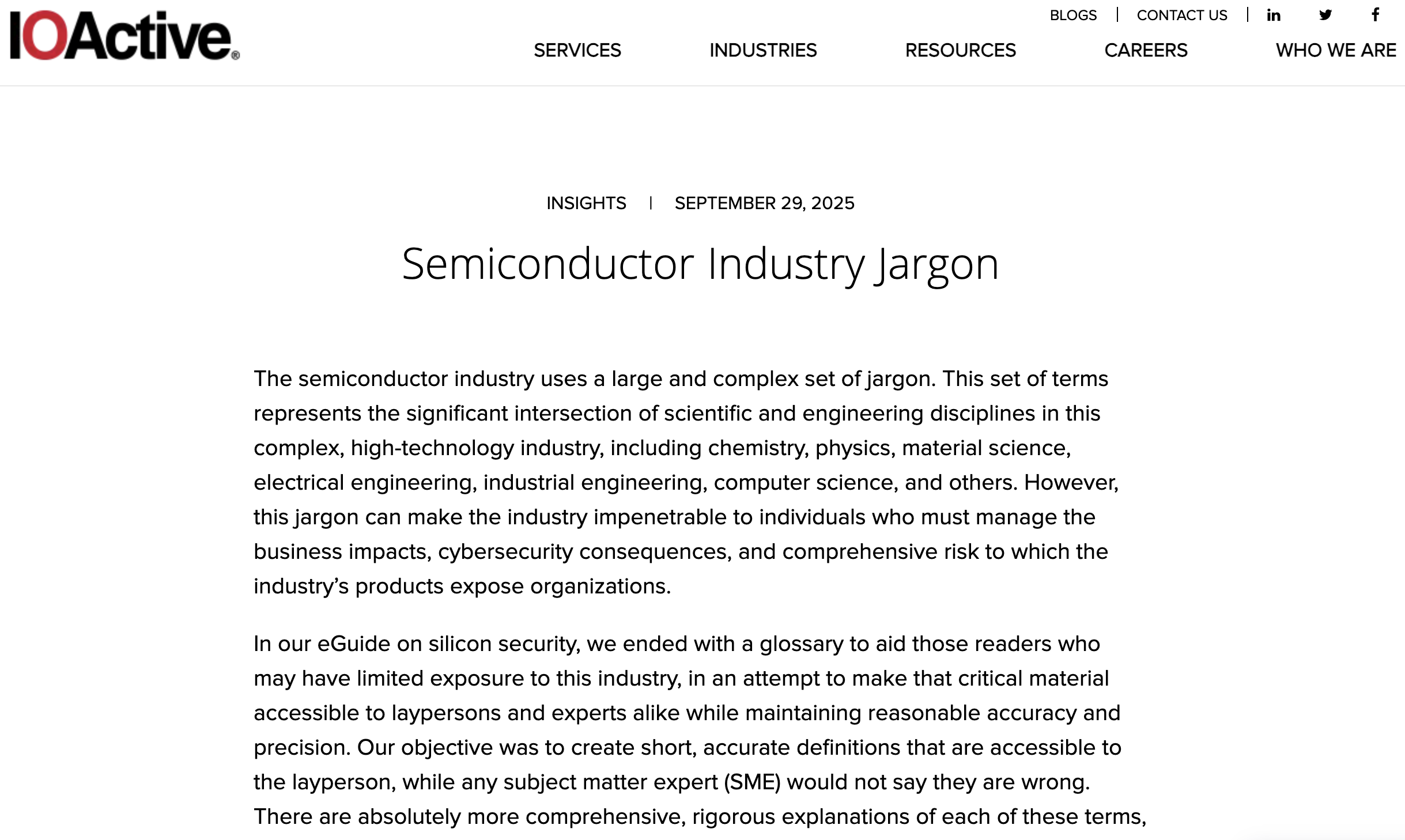 Semiconductor Industry Jargon - IOActive